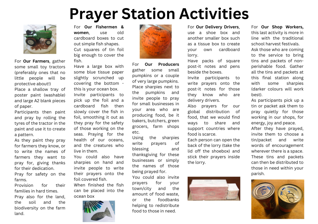 Harvest Prayer Stations – Children & Families Ministry